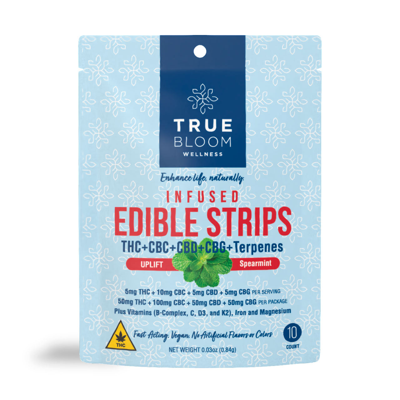Sublingual Delta-9 THC Strips + CBC, CBD & CBG | True Bloom Wellness